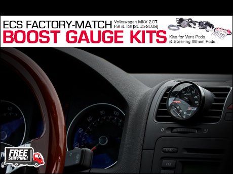 ECS News - VW MKV 2.0T ECS Factory-Match Boost Gauge Kits