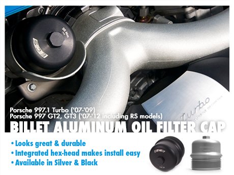 ECS News - Porsche 997 - Billet Aluminum Engine Oil Filter Cap