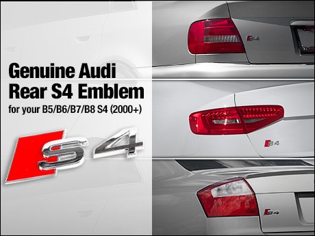 ECS News - Genuine Audi Rear S4 Emblems
