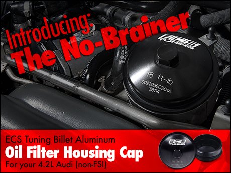 ECS News - ECS Billet Aluminum Oil Filter Housing Cap - Audi 4.2L