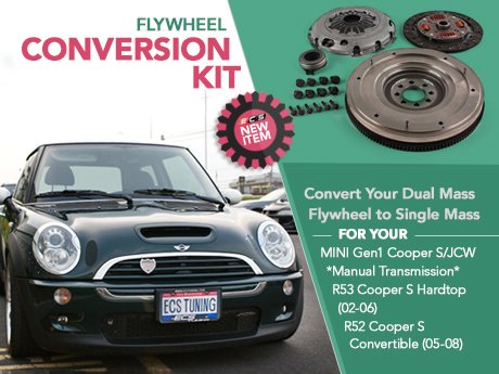 ECS News - Dual Mass Flywheel To Single Conversion Kit For MINI