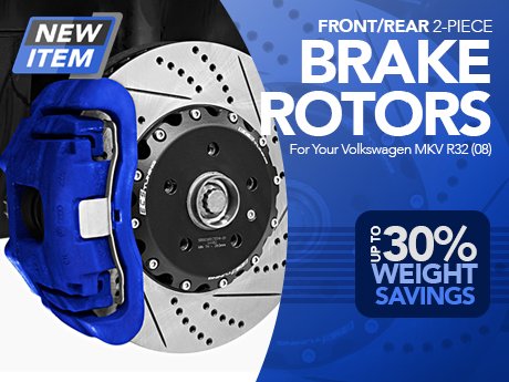 ECS News - Front/Rear 2-Piece Brake Rotors For VW MKV R32 (08)