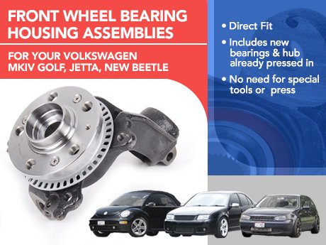ECS News - Front Wheel Bearing Housing Assemblies For MKIV VW
