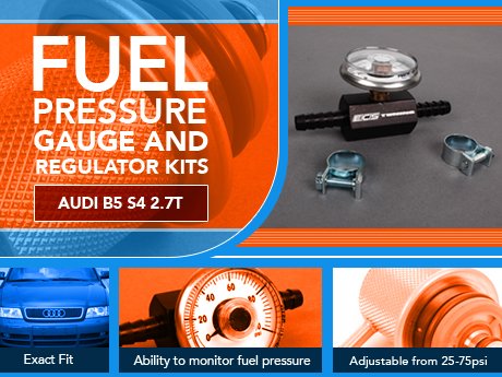 ECS News - Fuel Pressure Gauge & Regulator Kits - Audi B5 S4 2.7T