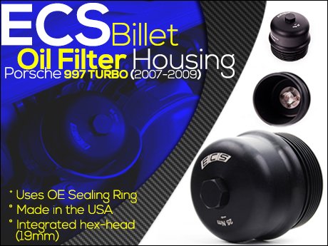 ECS News - Porsche 997 Turbo/GT2/GT3 Billet Oil Filter Housing