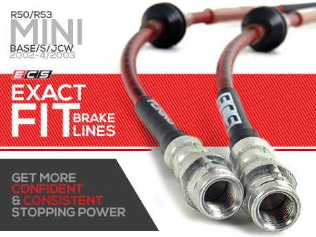 ECS News - MINI R50 R53 ECS Exact Fit Brake Lines