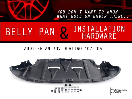 ECS News - Audi B6 A4 30V Quattro Belly Pan Kits