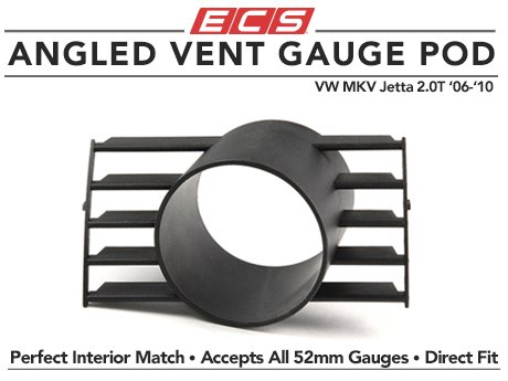 ECS News - VW MKV Jetta 2.0T ECS Angled Vent Gauge Pod
