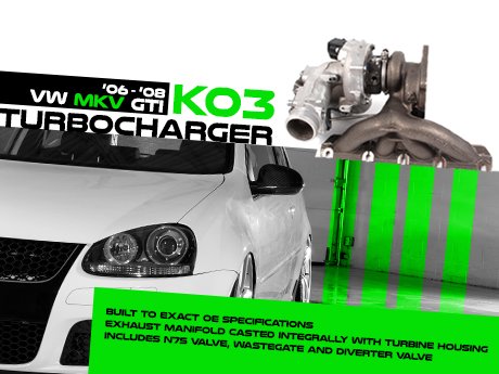 ECS News - VW MKV GTI K03 Turbocharger