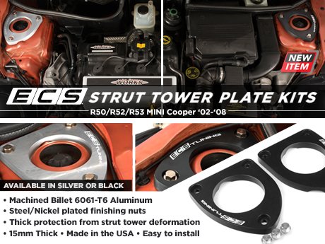 ECS News - R50/R52/R53 MINI Cooper ECS Strut Tower Plates