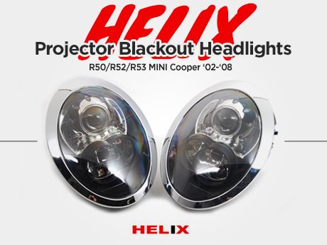 ECS News - R50/R52/R53 MINI Helix Blackout Projector Headlights