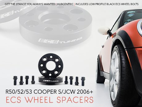 ECS News - R50/52/53 MINI Cooper S/JCW ECS Wheel Spacers