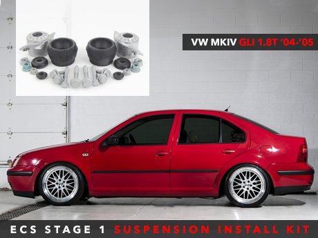 ECS News - VW MKIV GLI 1.8T ECS Stage 1 Suspension Install Kit