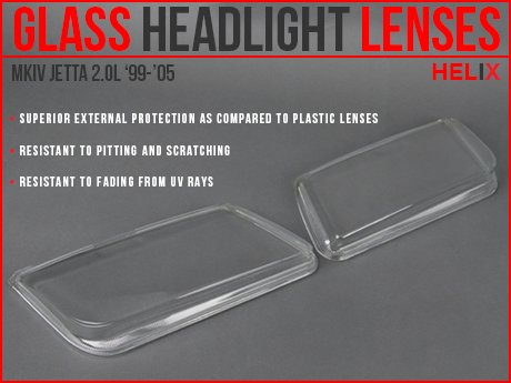 ECS News - VW MKIV Jetta 2.0L Helix Glass Headlight Lenses