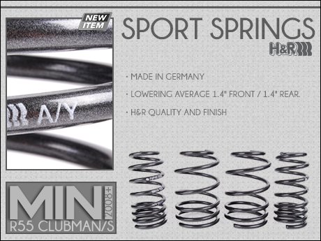 ECS News - R55 MINI Clubman/S H&R Sport Springs