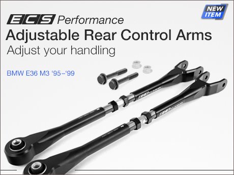 ECS News - BMW E36 M3 ECS Performance Adjustable Rear Control Arms