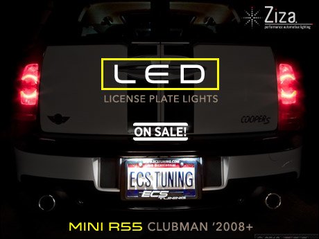 ECS News - MINI R55 Clubman Ziza LED License Plate Kit