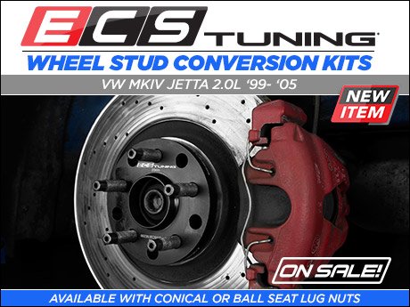 ECS News - VW MKIV Jetta 2.0L Wheel Stud Conversion Kits