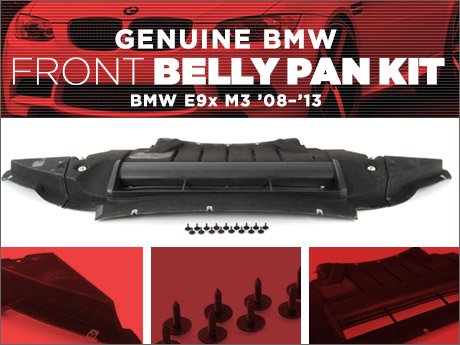ECS News - BMW E9x M3 Genuine BMW Front Belly Pan Kit