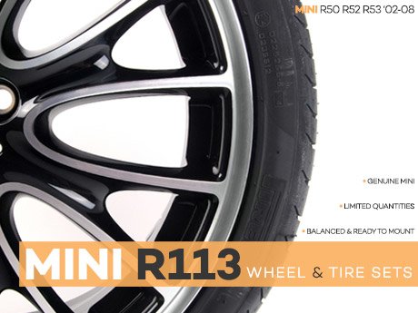 ECS News - MINI Cooper R50-R53 R113 JCW Wheel & Tire Sets Of Four