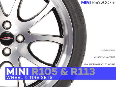 ECS News - MINI R56+ R105 / R113 JCW Wheel & Tire Sets Of Four