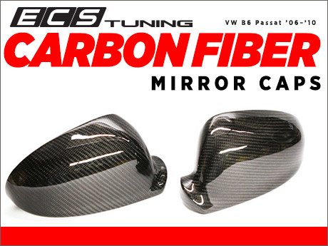 ECS News - VW B6 Passat ECS Carbon Fiber Mirror Caps