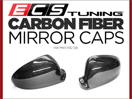 ECS News - VW MKV R32 ECS Carbon Fiber Mirror Caps