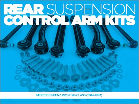 ECS News - Mercedes-Benz W201 Rear Suspension Control Arm Kits