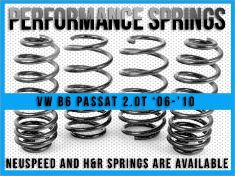 ECS News - VW B6 Passat 2.0T Performance Springs