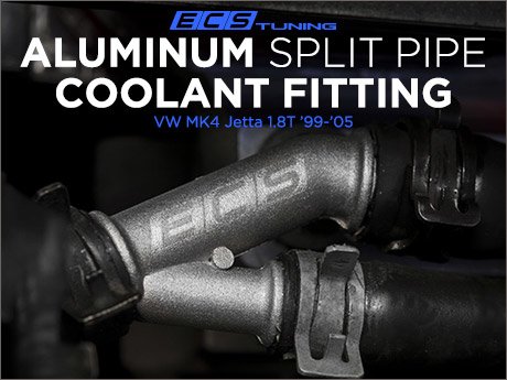 ECS News - VW MK4 Jetta 1.8T ECS Aluminum Coolant Split Pipe