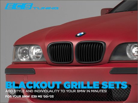ECS News - ECS Blackout Kidney Grilles for your BMW E39 M5