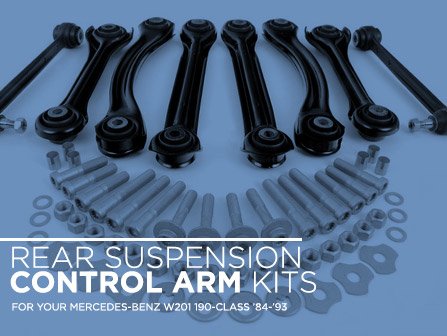 ECS News - Rear Suspension Control Arm Kit | Mercedes-Benz W201
