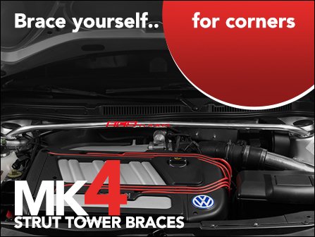 ECS News - VW ECS MK4 Golf/GTI Strut Tower Braces