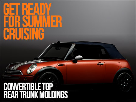 ECS News - MINI R52,R57 Convertible Top Rear Trunk Moldings