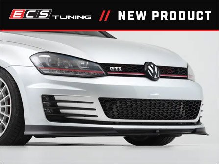 ECS News - New ECS MK7 GTI Front Lip Spoiler - Textured Black