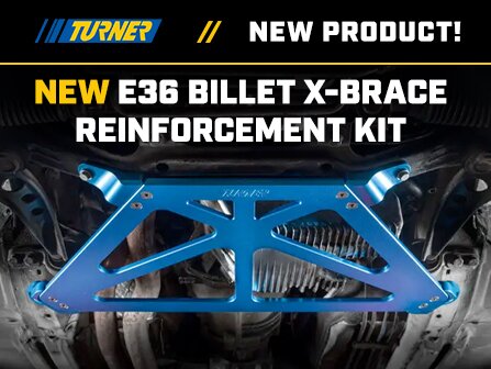 ECS News - New Turner E36 Billet X-Brace Reinforcement Kit