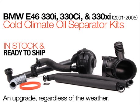 ECS News - BMW E46 330i/Ci/xi Cold Climate Oil Separator